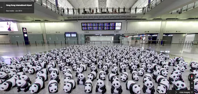 Χάρτες Google με εκατοντάδες Pandas