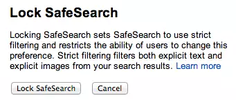 Google Lock SafeSearch.