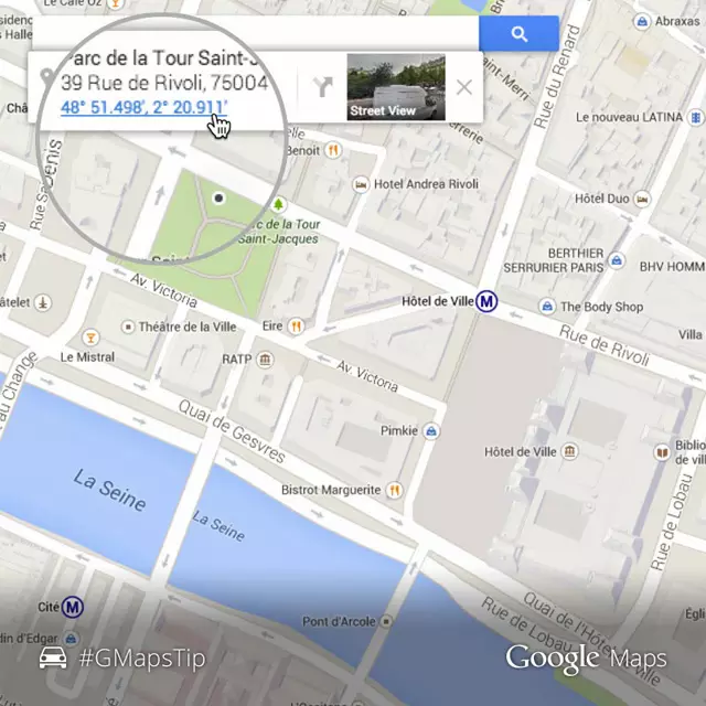 Google Maps koordinerar