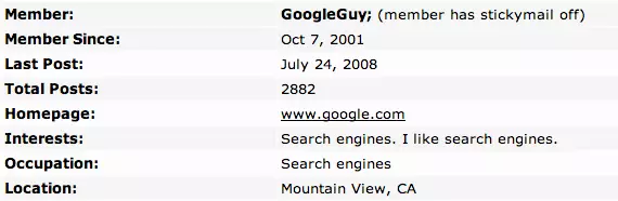 Googleguy profils