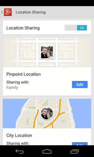 Google atrašanās vietas koplietošana, izmantojot Google Maps Android