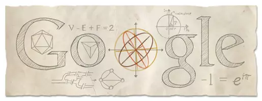 Google logo për Leonhard Euler