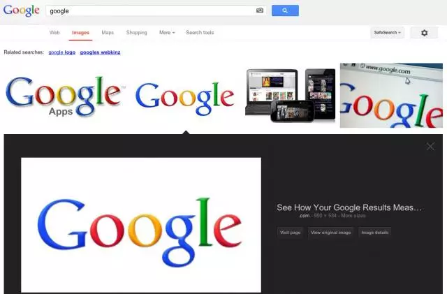 Kiểm tra tìm kiếm của Google Image Giao diện người dùng mới - Nhấp để lấy kích thước đầy đủ