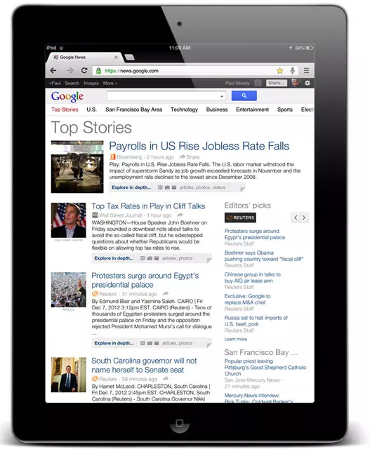 Google News en iPad