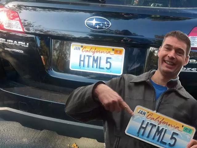 HTML5-licensplade