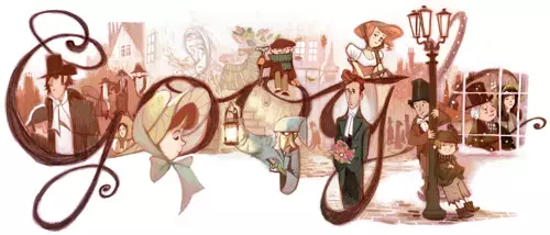 Charles Dickens Google Logo