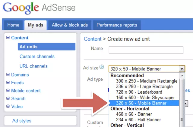 Mobile Banner Ad - Google Adsense.