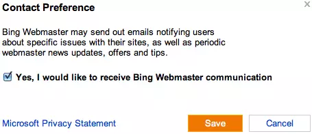 Bing webmaster e-postvarsler