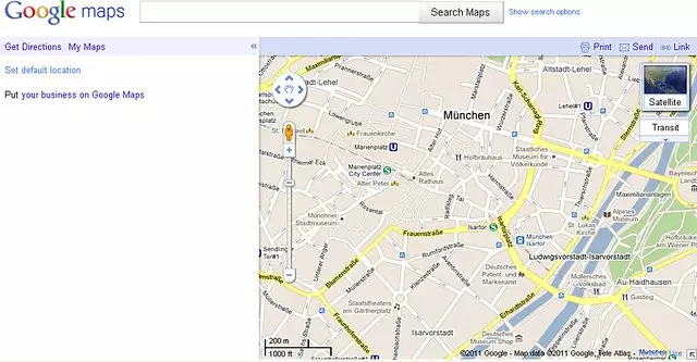 Em branco Google meus mapas