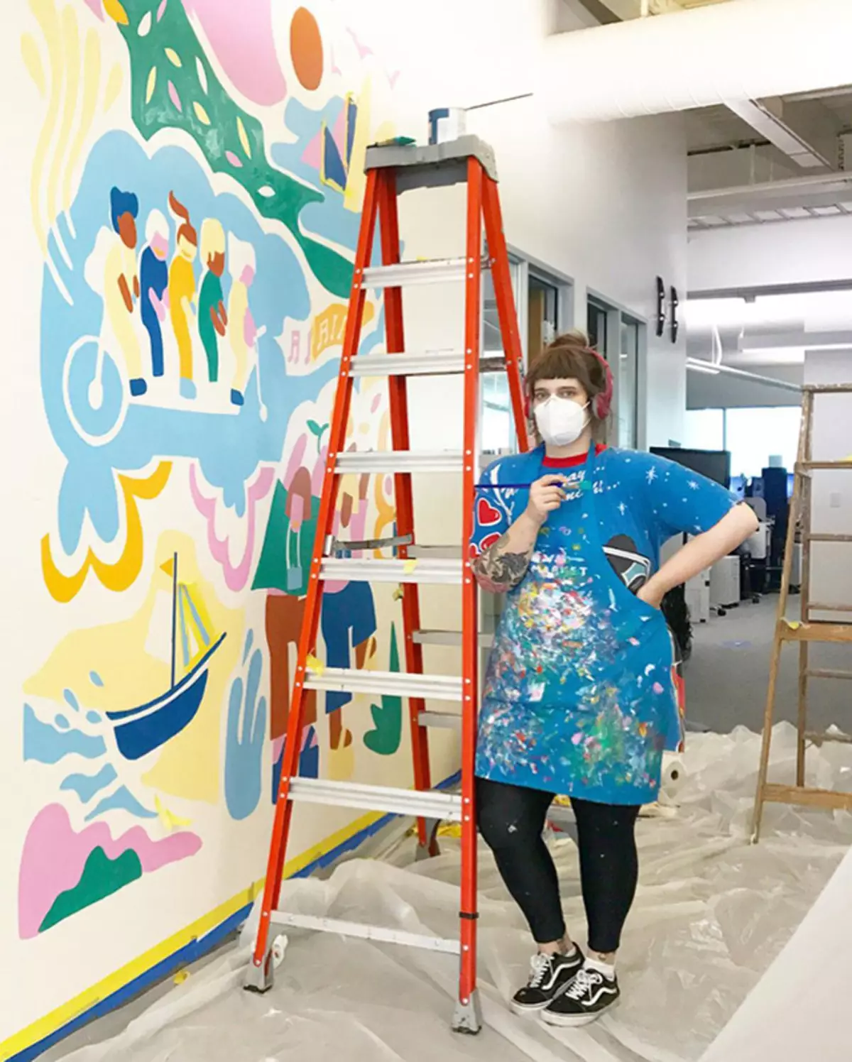 Google Mural Painting In Office під час Covid