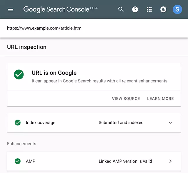 Google Search Console bætir við URL Inspection Tool 6038_2