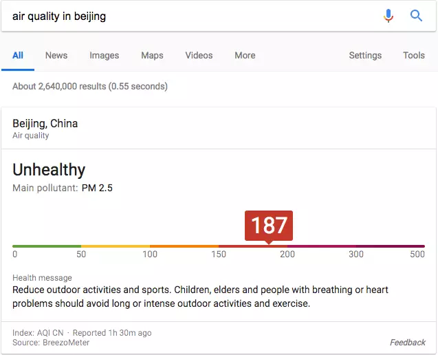 Tila off ang Google Air Quality & Pollution Widget? 6286_3