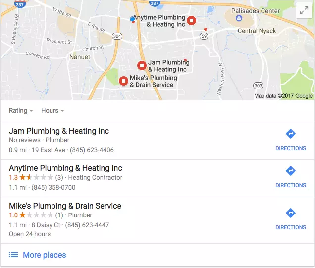 Google Local 3 Pack Pilsētas nosaukumi vietējiem rezultātiem 7118_2