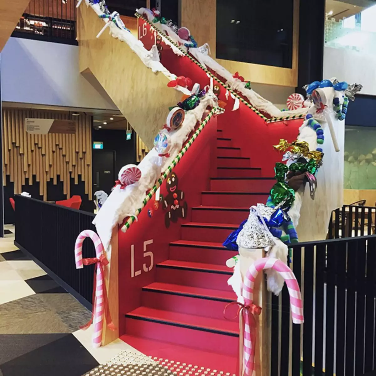 Google Christmas Staircase