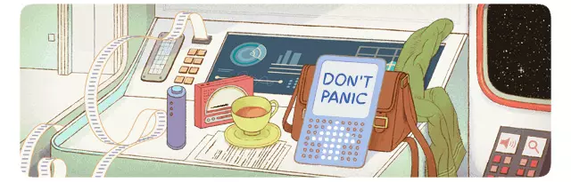 Aua le popole Google Logo mo Douglas Adams