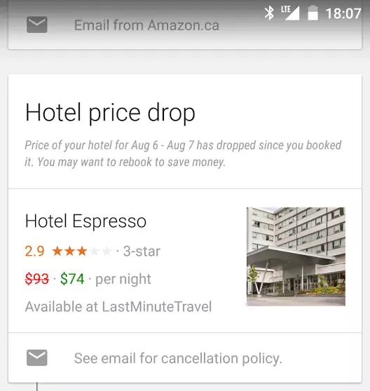 Google tilbyr nå varsler om hotellprisdråper 8558_2