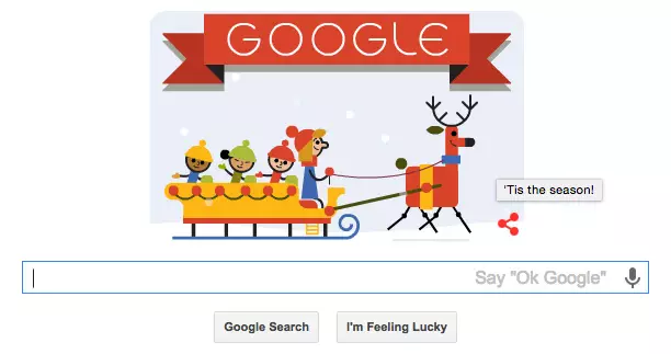 Ang Logo sa Holiday sa Google kauban ang 'Tis sa panahon! Messaging