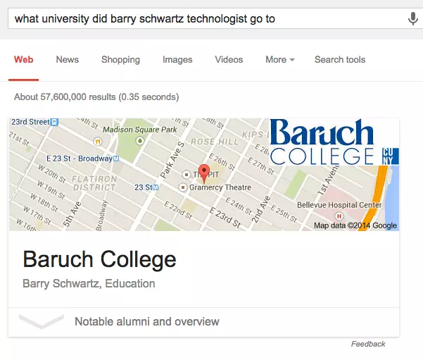 Google Tudásgrafikon az egyetemek számára: Jelentés Alumni 9051_3