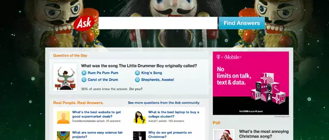 Ask.com Рождественский день тема