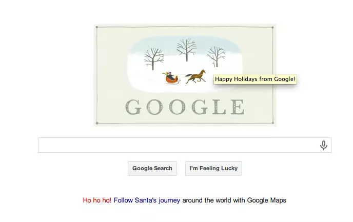 Google Happy Holidays 2013 logotip